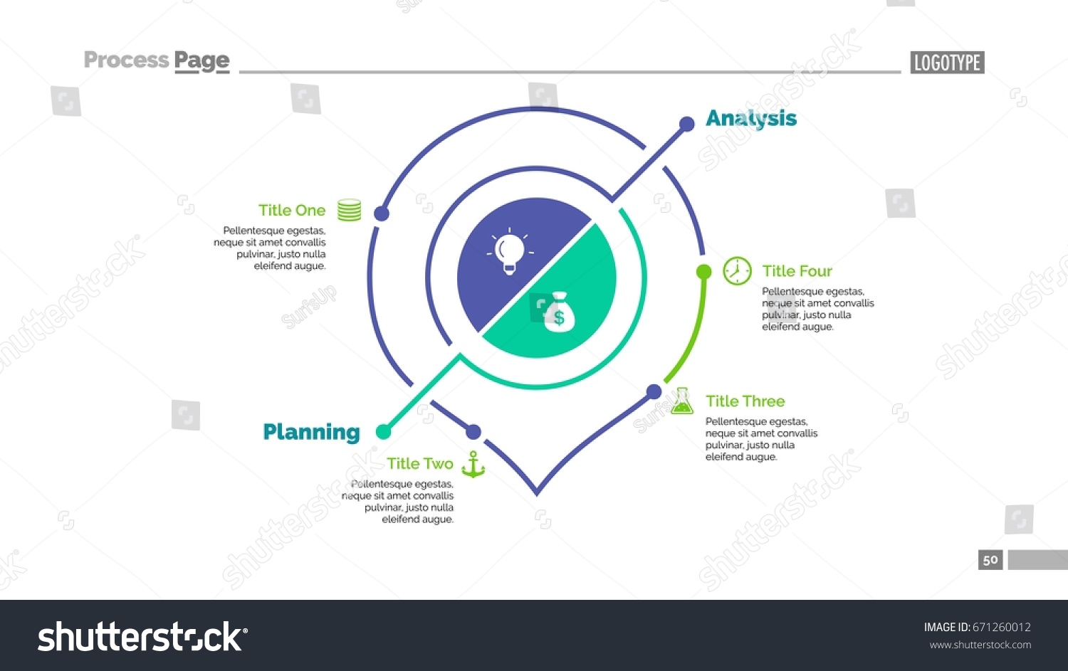Two Main Ideas Strategy Slide Template Stock Vector (Royalty Free ...