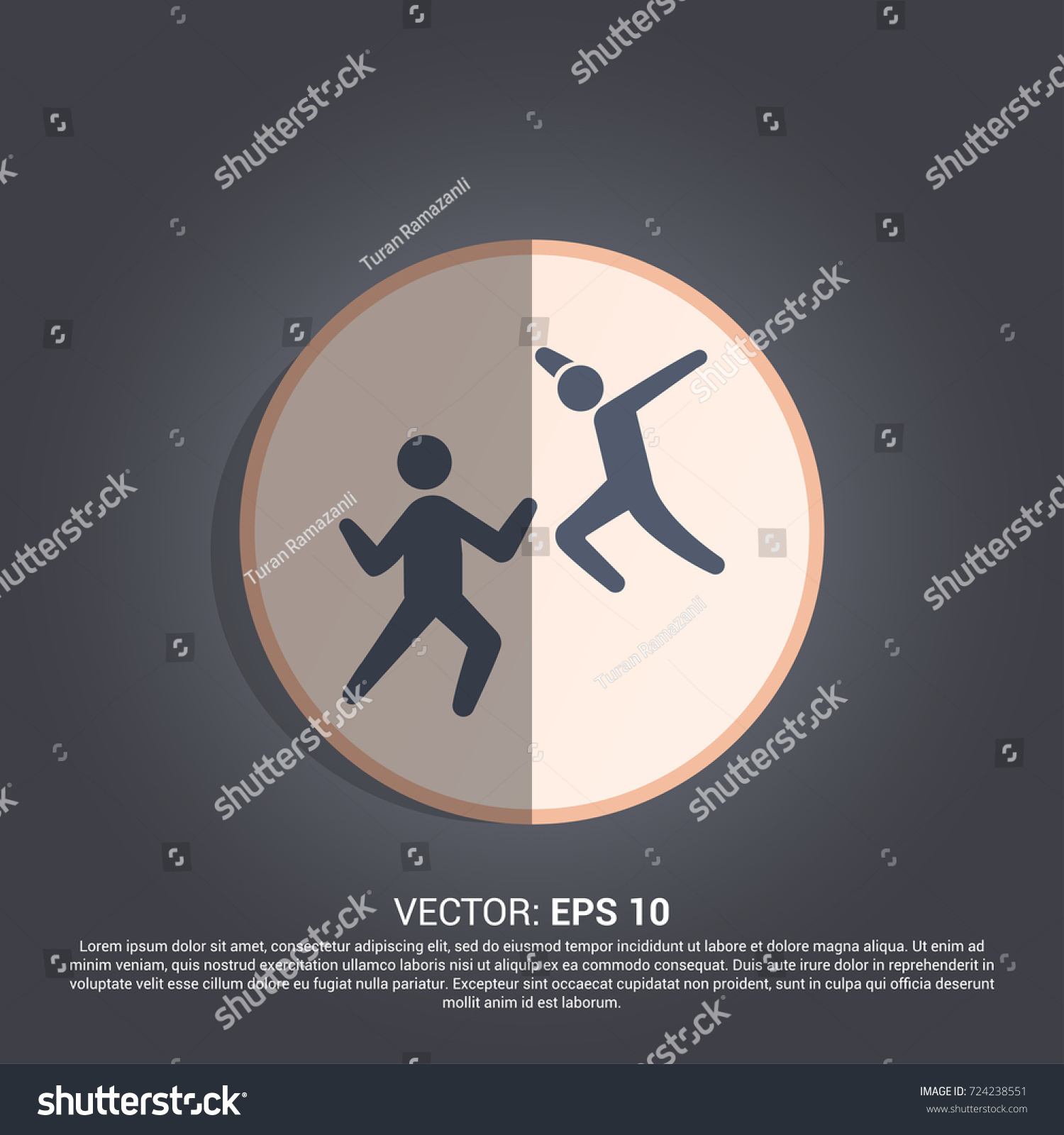 Two Man Fighting Icon Stock Vector (Royalty Free) 724238551 | Shutterstock