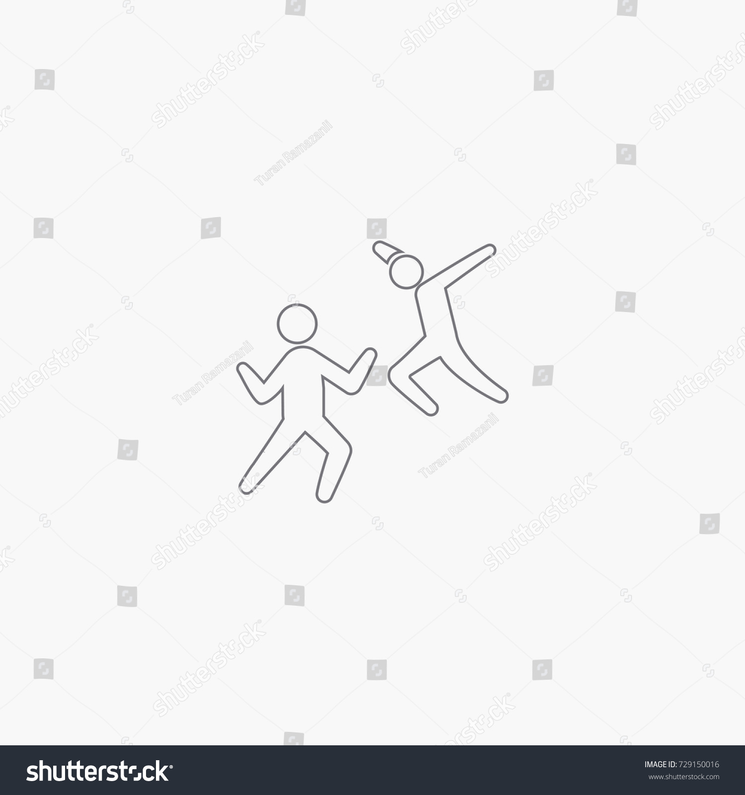 Two Man Fighting Icon Stock Vector (Royalty Free) 729150016 | Shutterstock