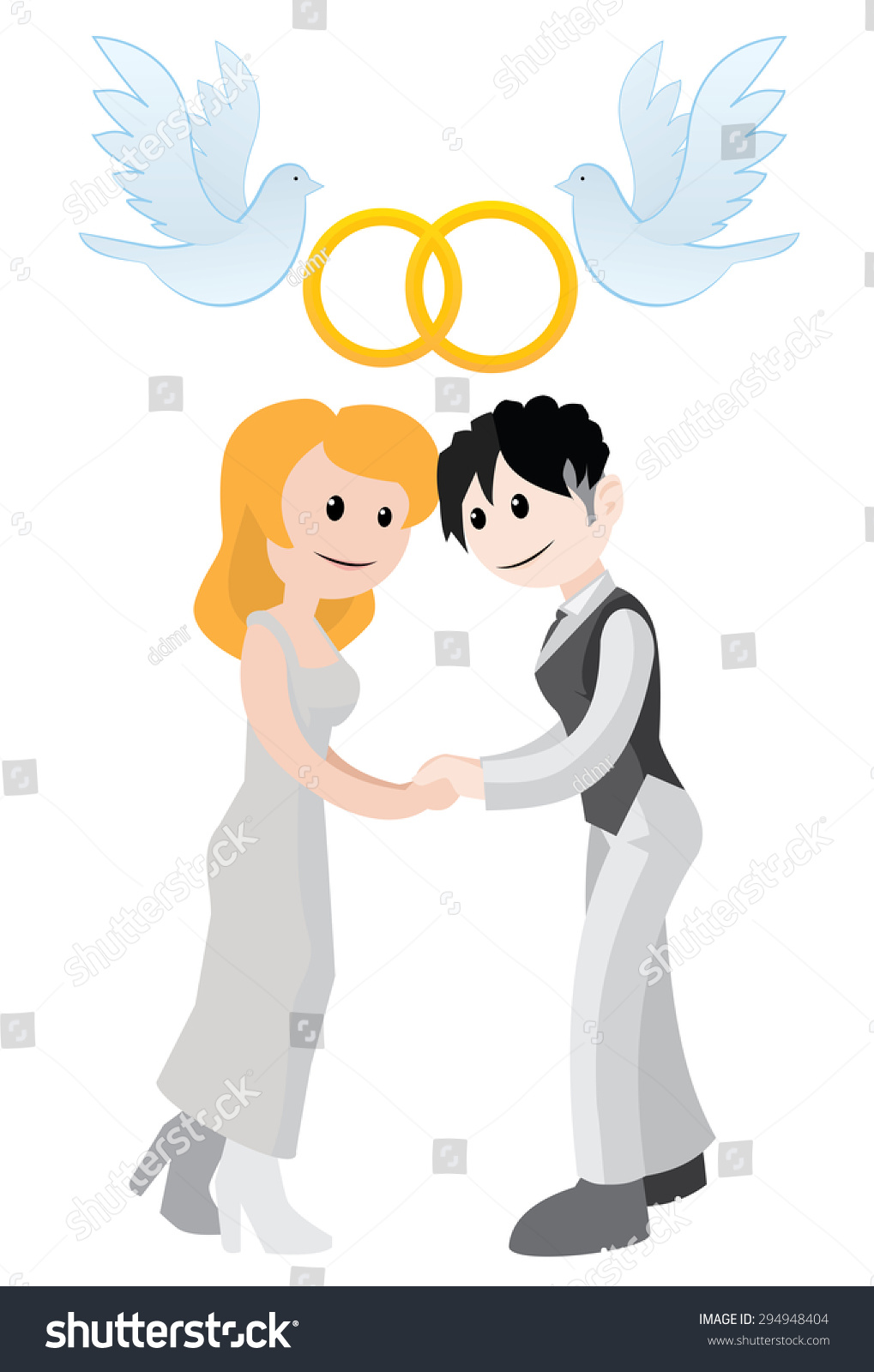 Two Married Girls Stock Vector (Royalty Free) 294948404 | Shutterstock
