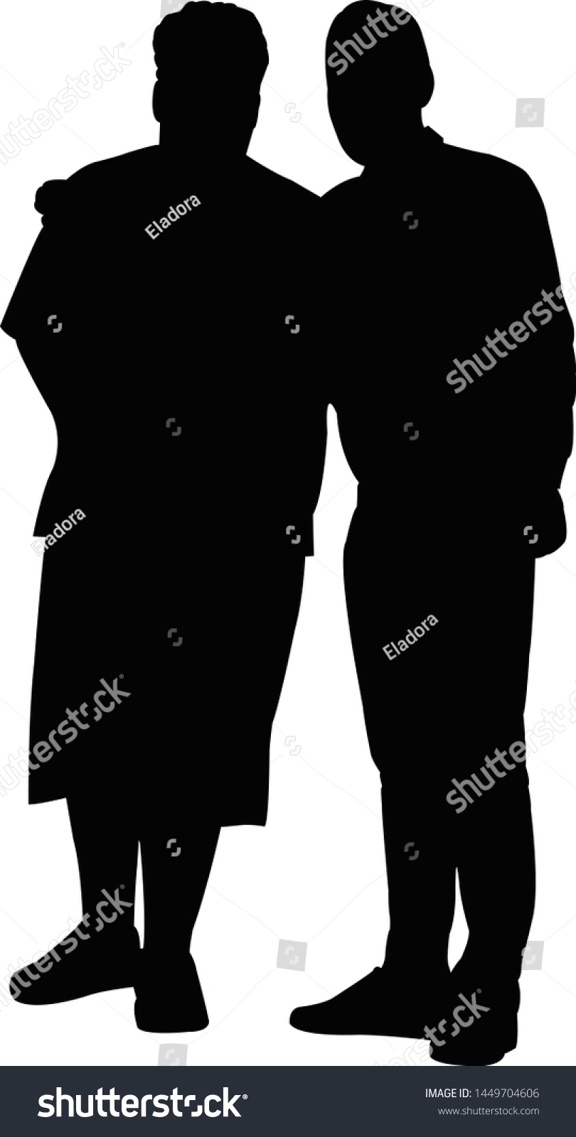 Two Men Togethr Silhouette Vector: เวกเตอร์สต็อก (ปลอดค่าลิขสิทธิ์ ...