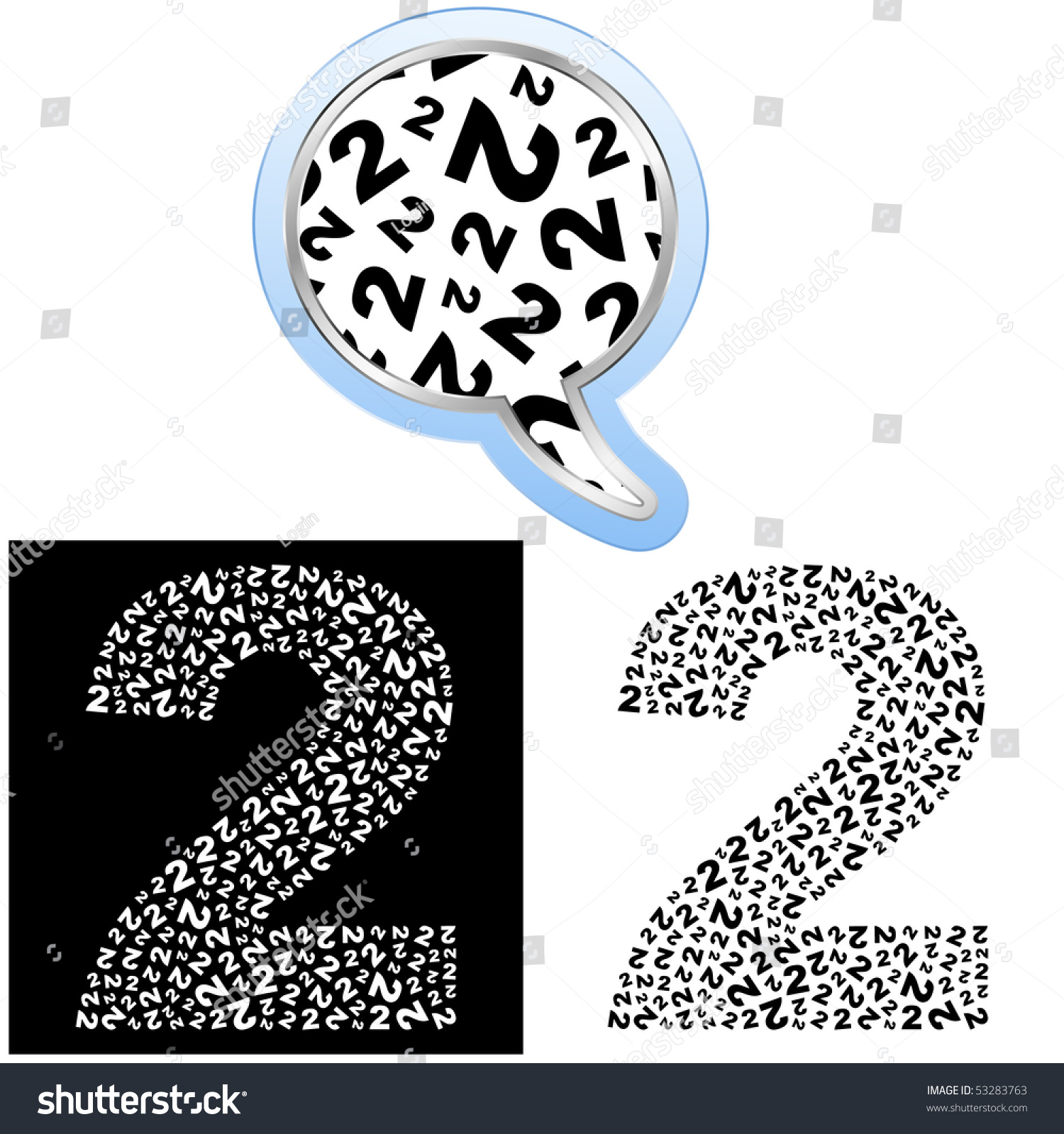 Two Number Signs Vector Illustration Stock Vector (Royalty Free ...