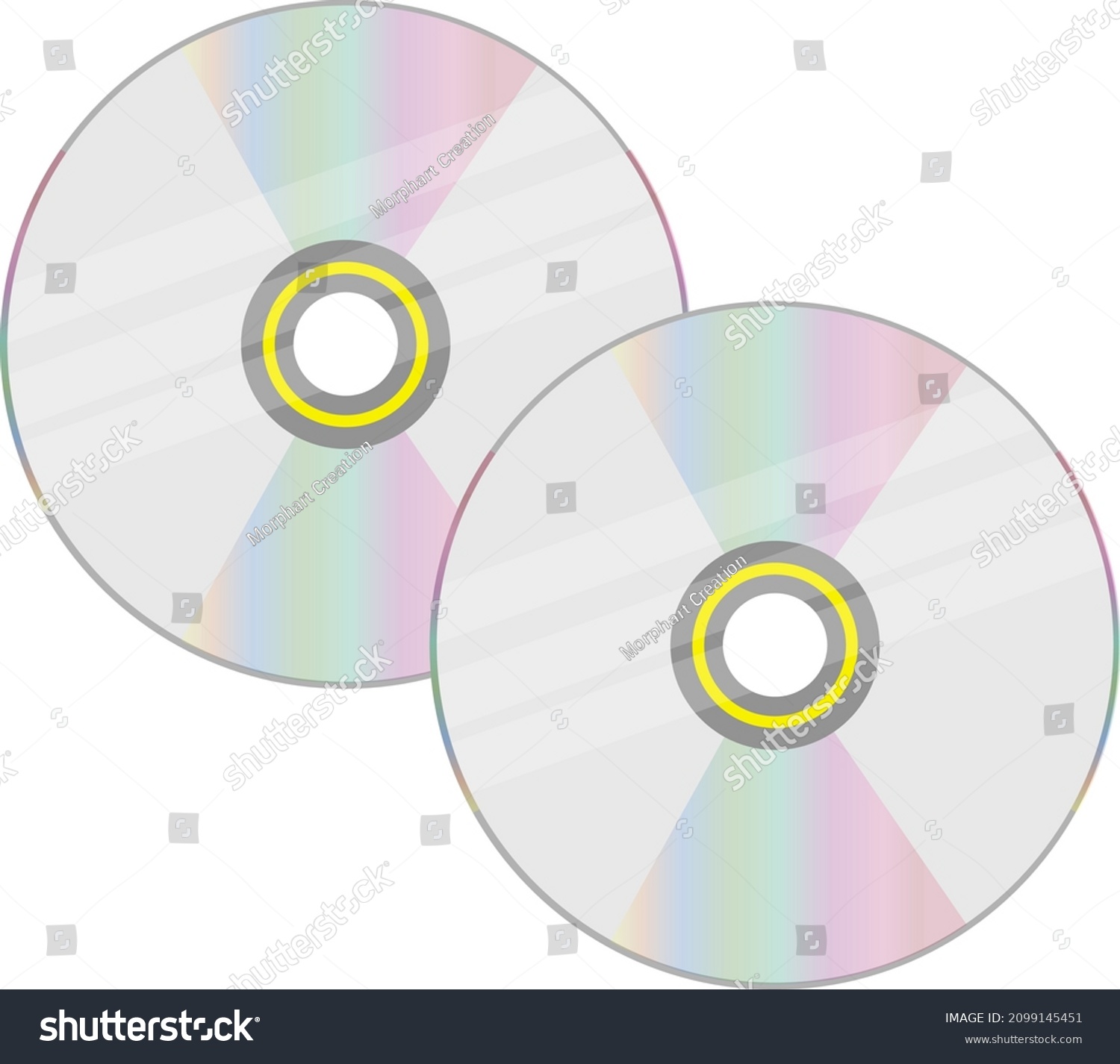 Two Old Cds Illustration Vector On Stock Vector (Royalty Free ...
