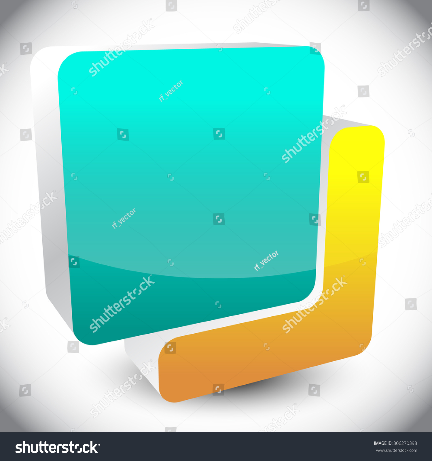 Two Overlapping Cubes 3d Perspective Editable 스톡 벡터(로열티 프리) 306270398 ...