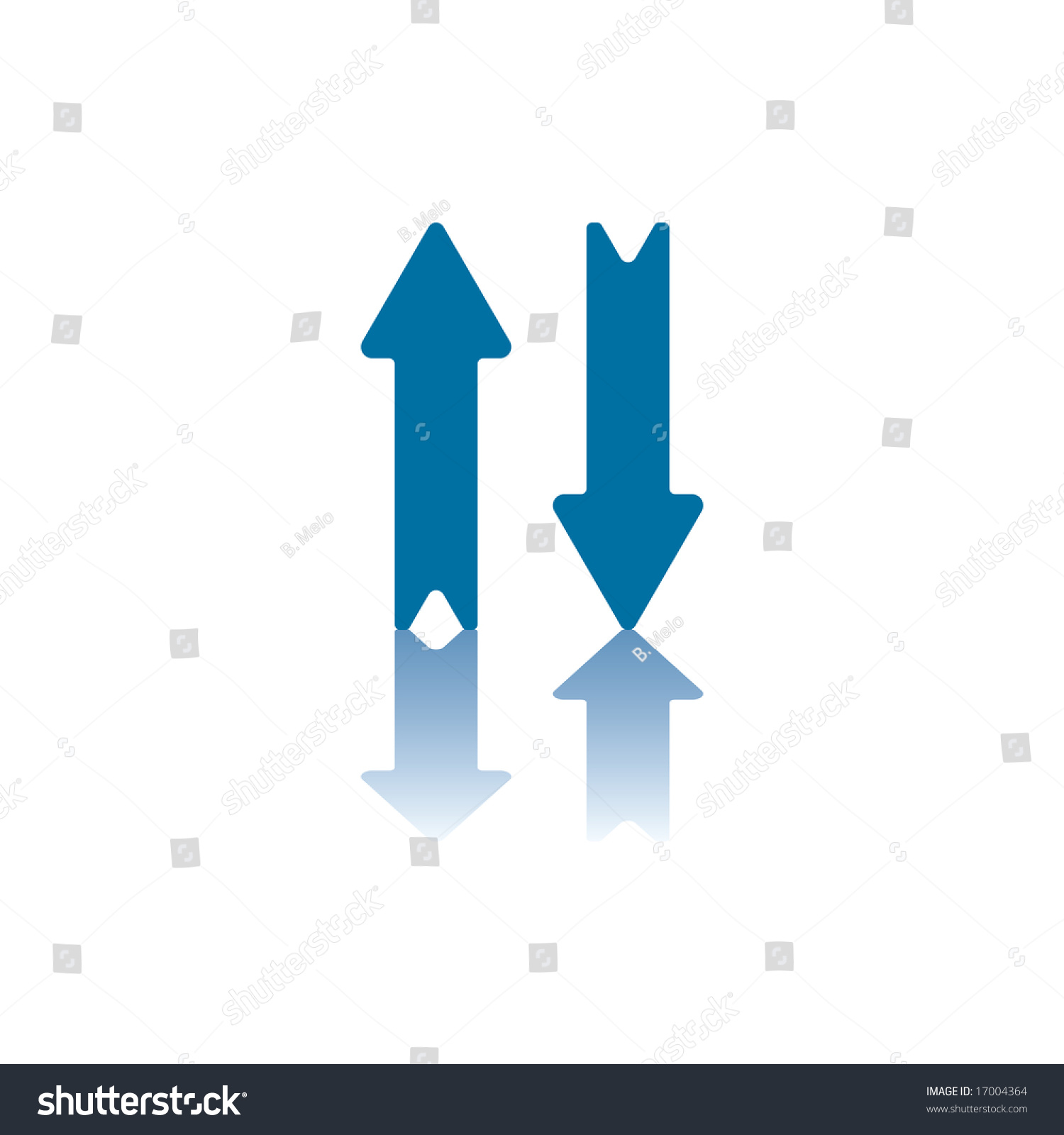 Two Parallel Vertical Arrows Right One Stock Vector (Royalty Free ...