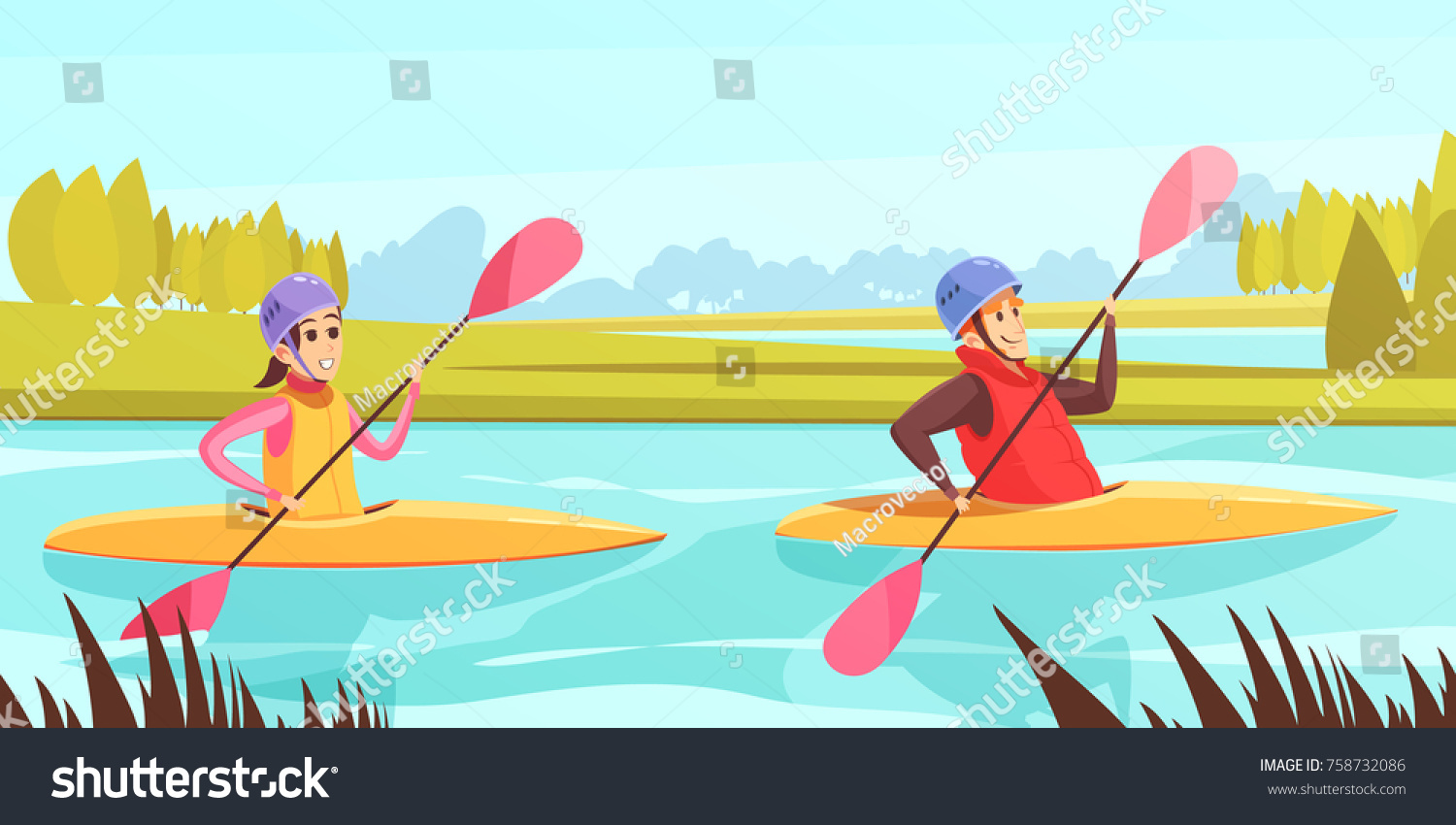 Two People Doing Water Sports Rowing Stock Vector (Royalty Free ... Two People Doing Water Sports Rowing Stock Vector (Royalty Free ...