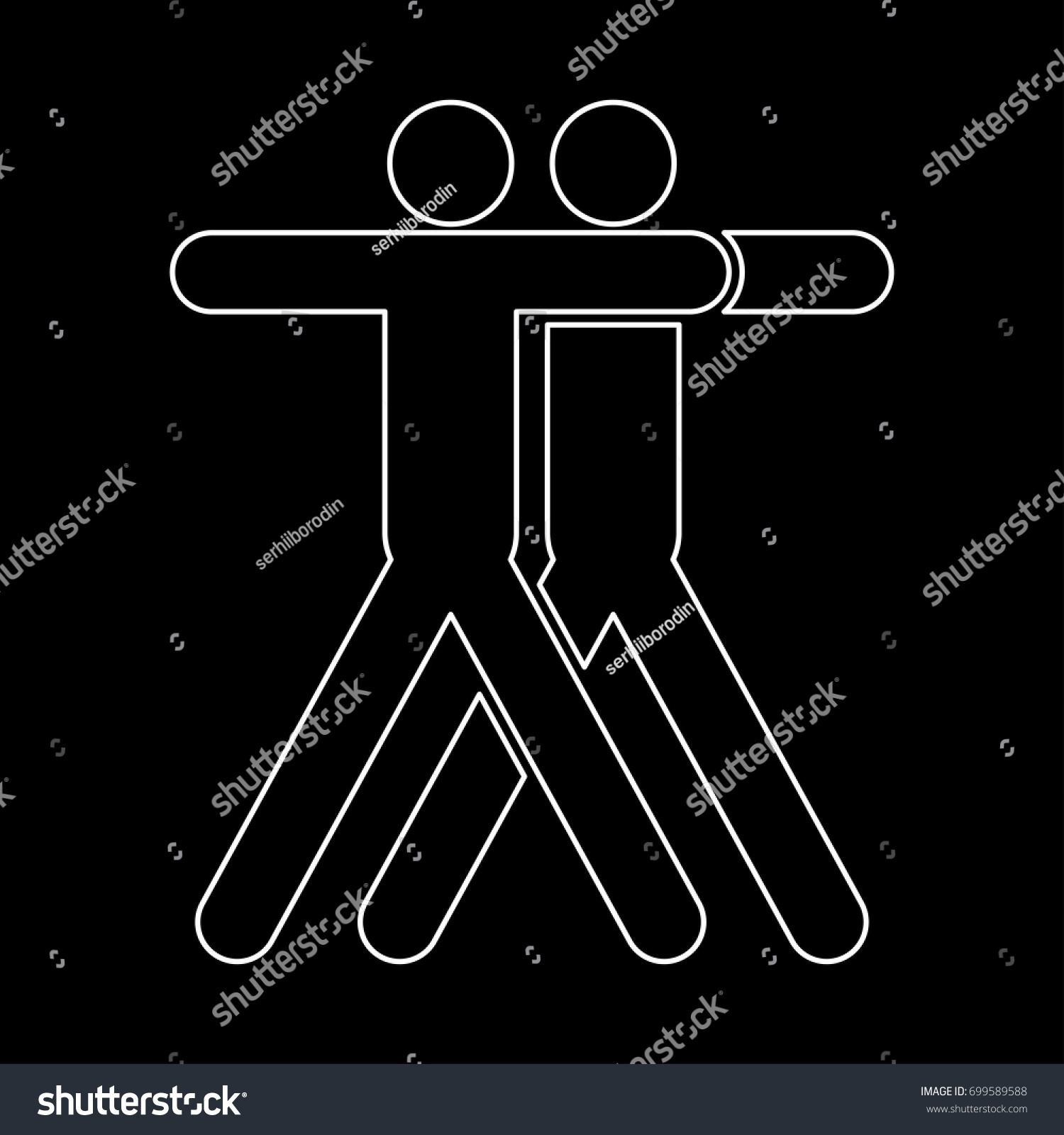 Two People Embracing Icon Stock Vector (Royalty Free) 699589588
