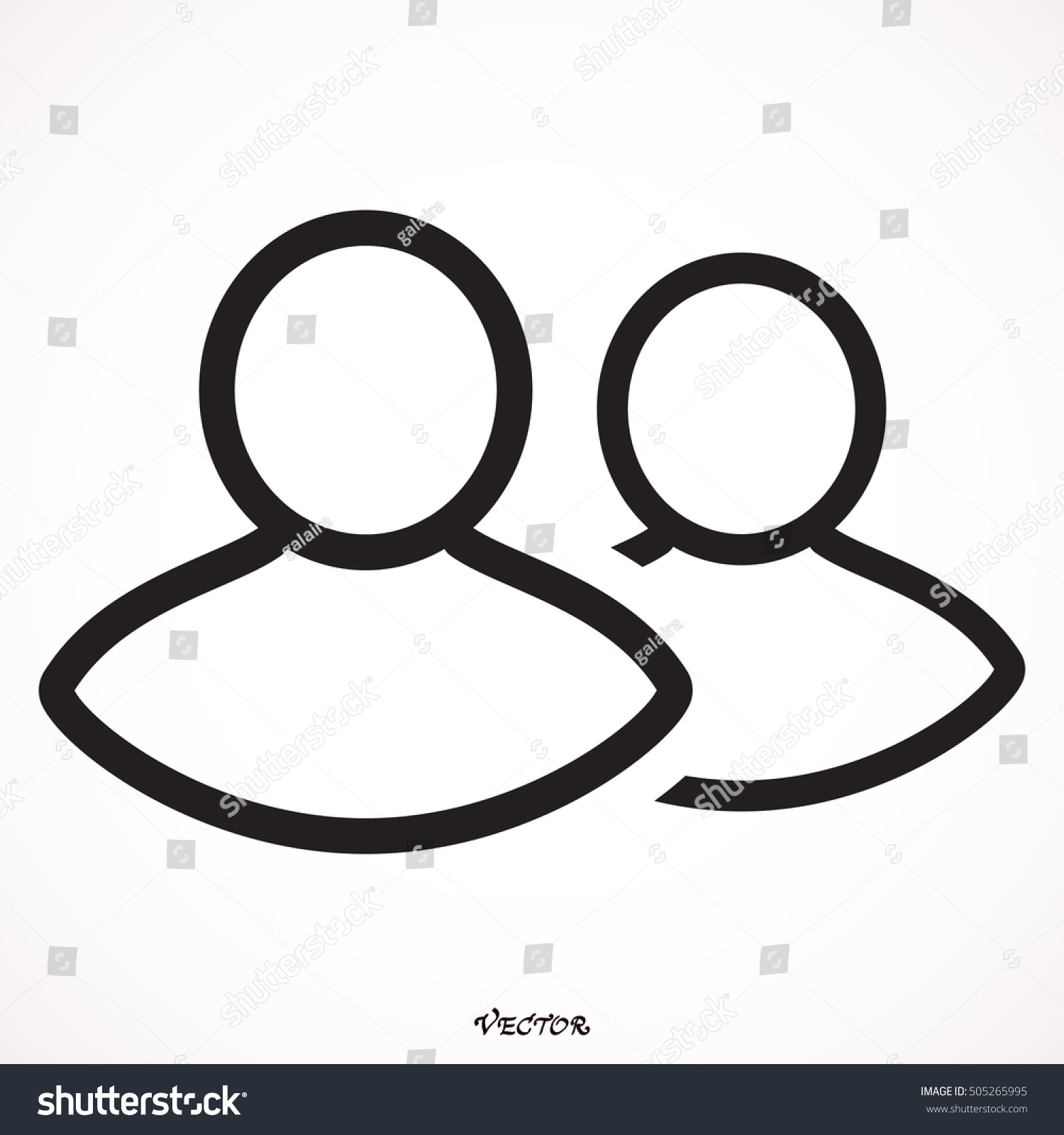 Two People Icons: vector de stock (libre de regalías) 505265995