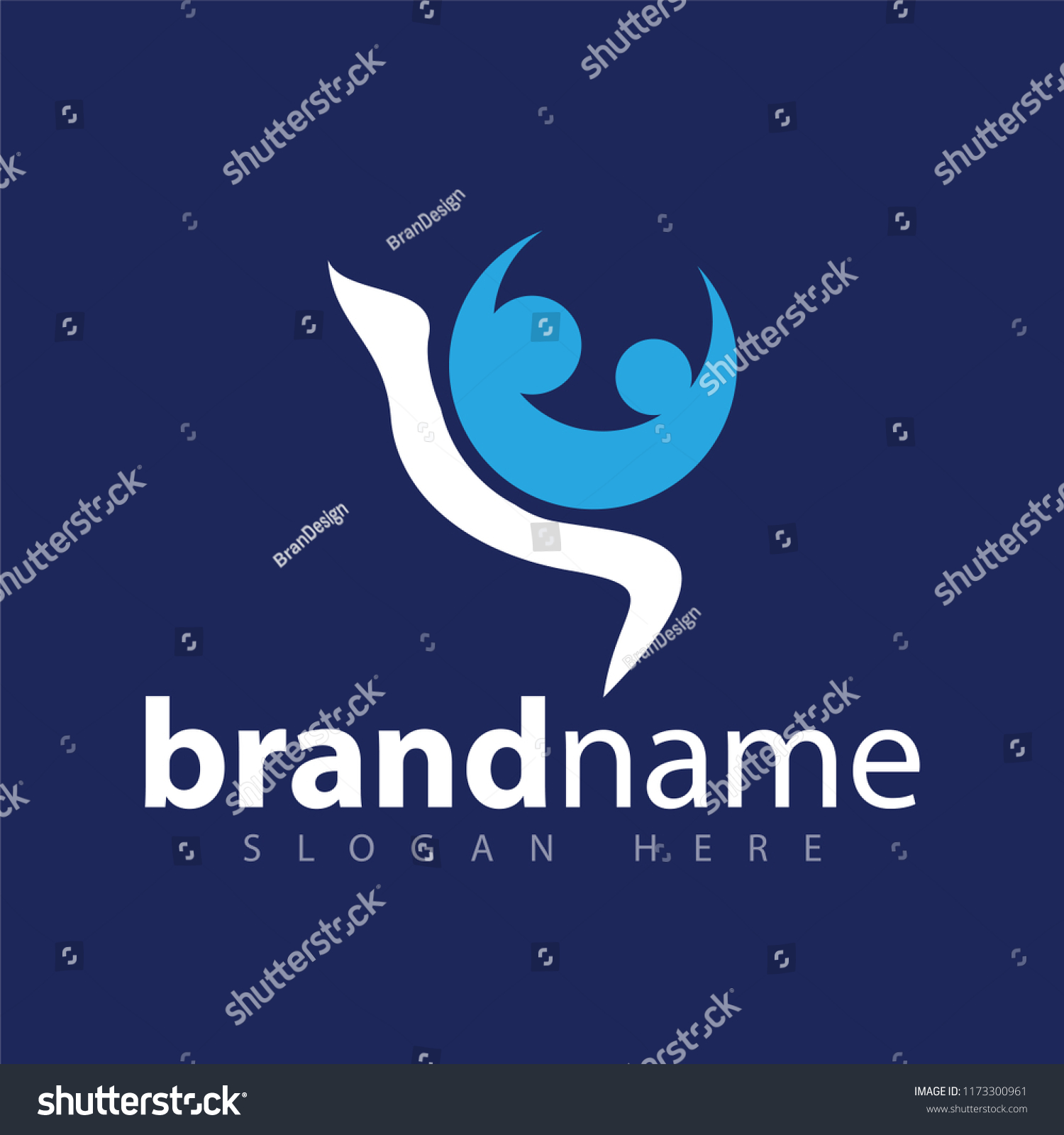 Two People Logo Icon Vector Template Stock Vector (Royalty Free ...