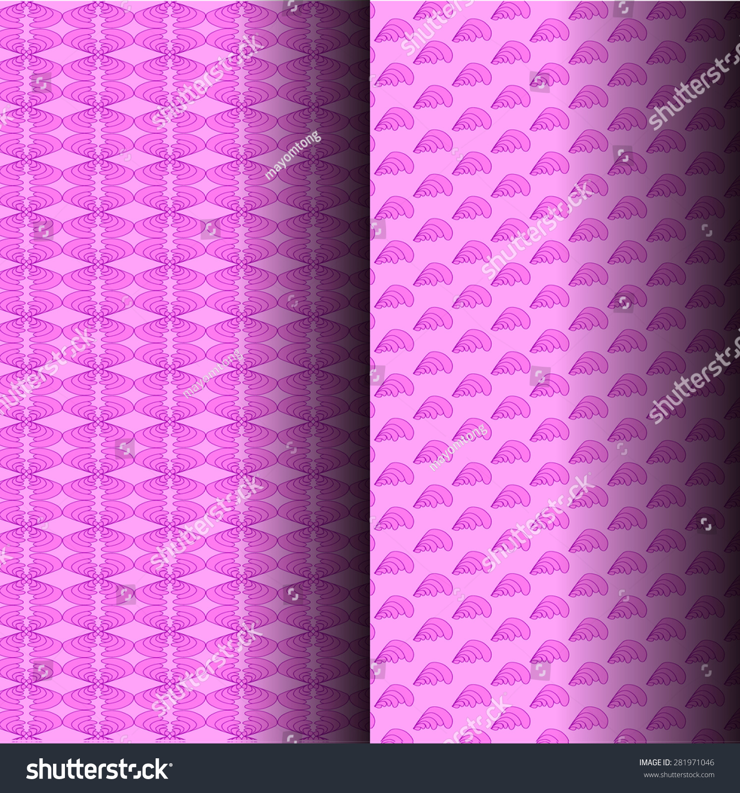 Two Pink Spiral Pattern Theme That Stock Vector (Royalty Free) 281971046