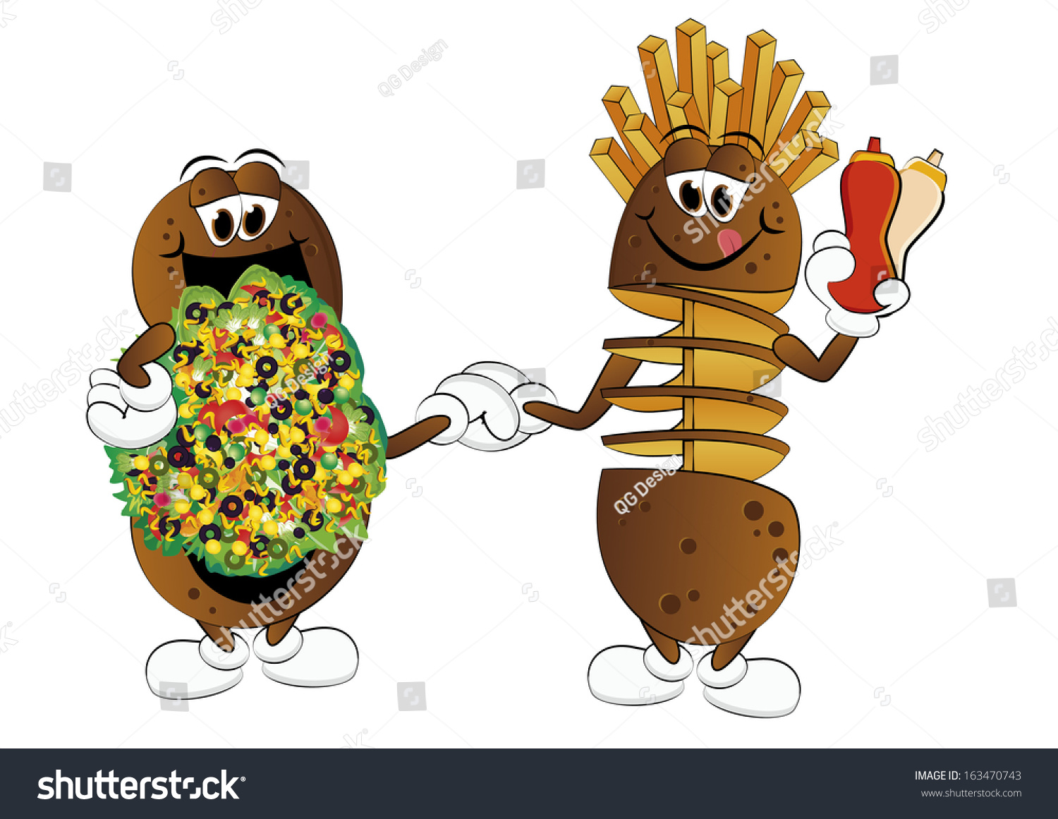 Two Potatoes: vetor stock (livre de direitos) 163470743