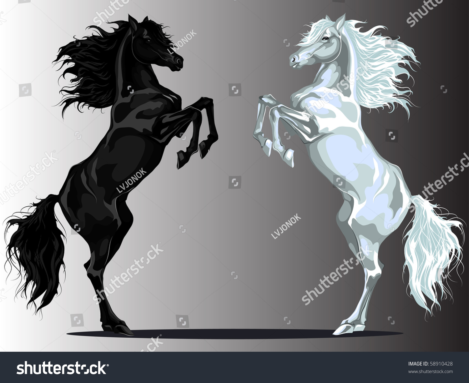 7,570 Horses standing two Images, Stock Photos & Vectors | Shutterstock