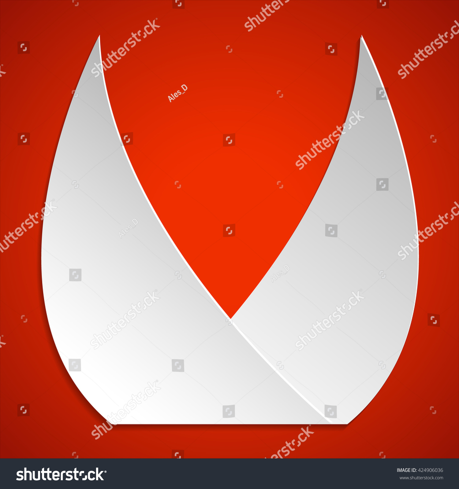 Two Sharp Edges Horns Icons Stock Vector (Royalty Free) 424906036 ...
