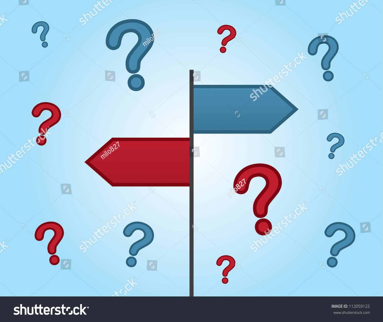 Two Signs Pointing Unknown Destinations Stock Vector (Royalty Free ...