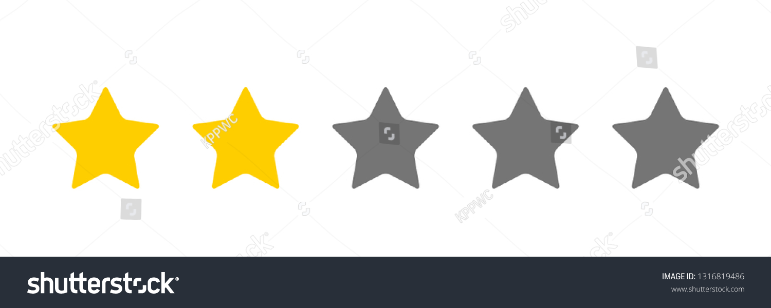 Two Stars Icon Vector Stock Vector (Royalty Free) 1316819486