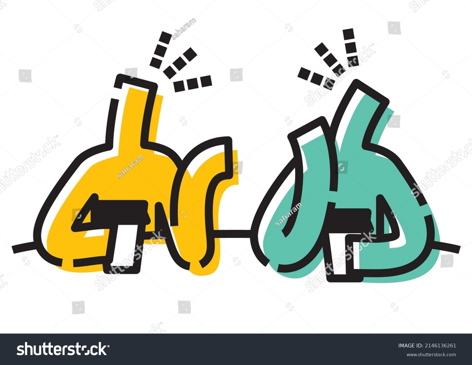 Two Stick Figures Conversing Cafe Stock Vector (Royalty Free ...