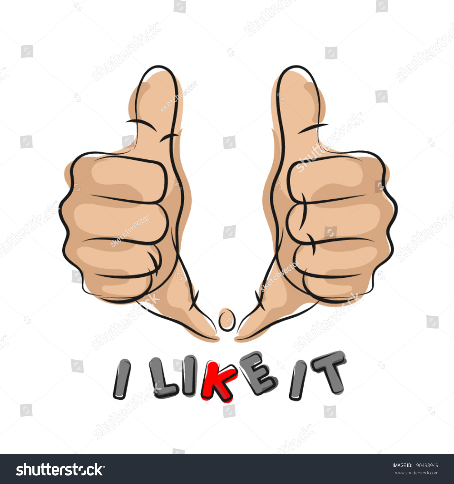 Two Thumbs Icon Stock Vector (Royalty Free) 190498949