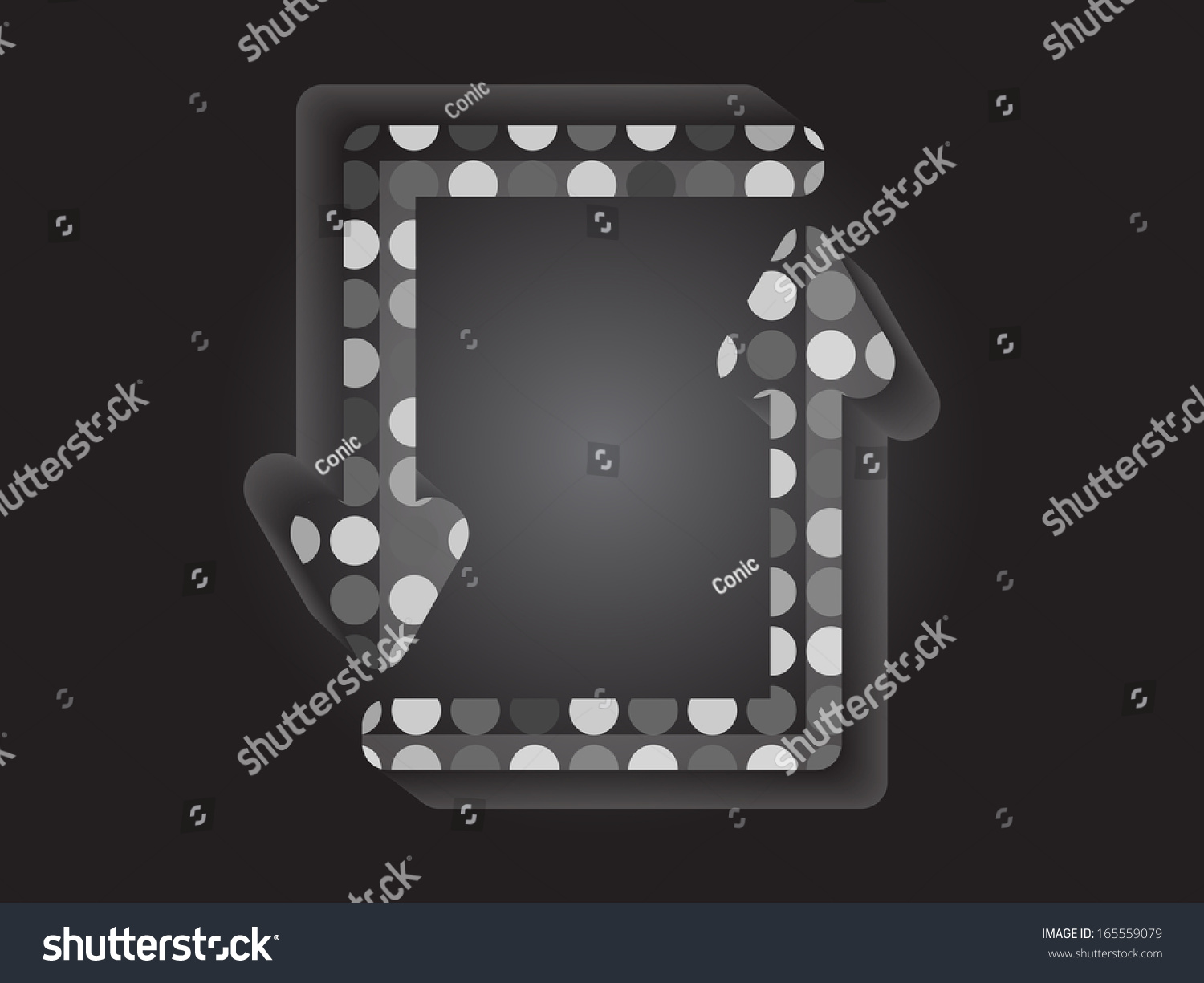 Two Transparent White Dots Arrows Background Stock Vector (Royalty Free ...