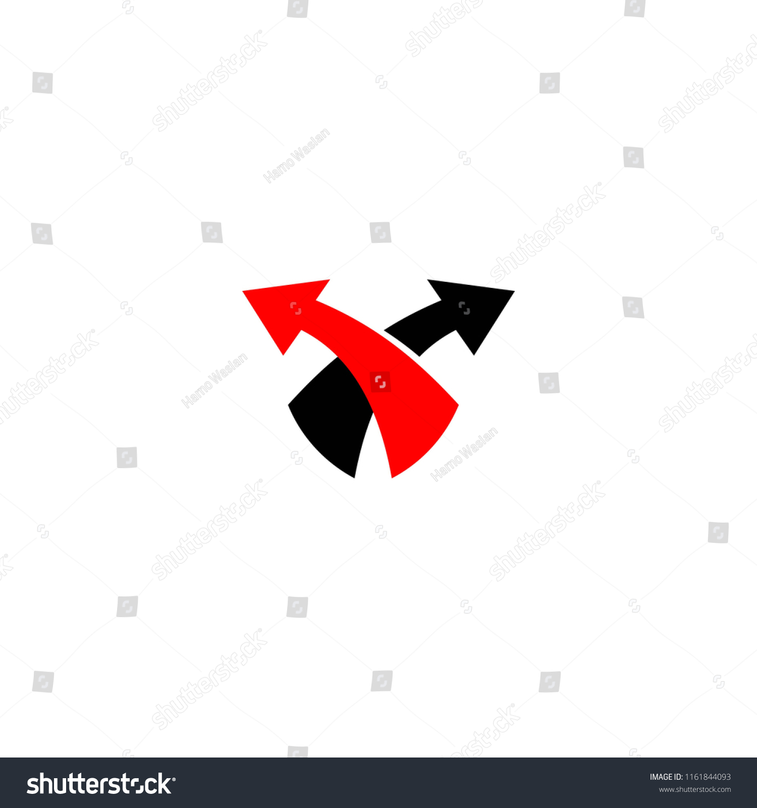 Two Turn Arrow Logo Vector: vector de stock (libre de regalías ...