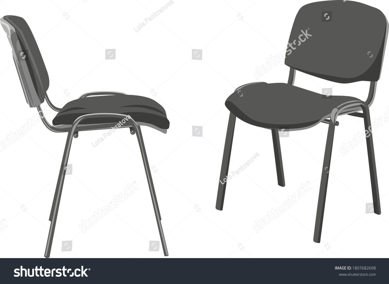 Two Typical Office Chairs Vector Color 库存矢量图（免版税）1807682698 | Shutterstock