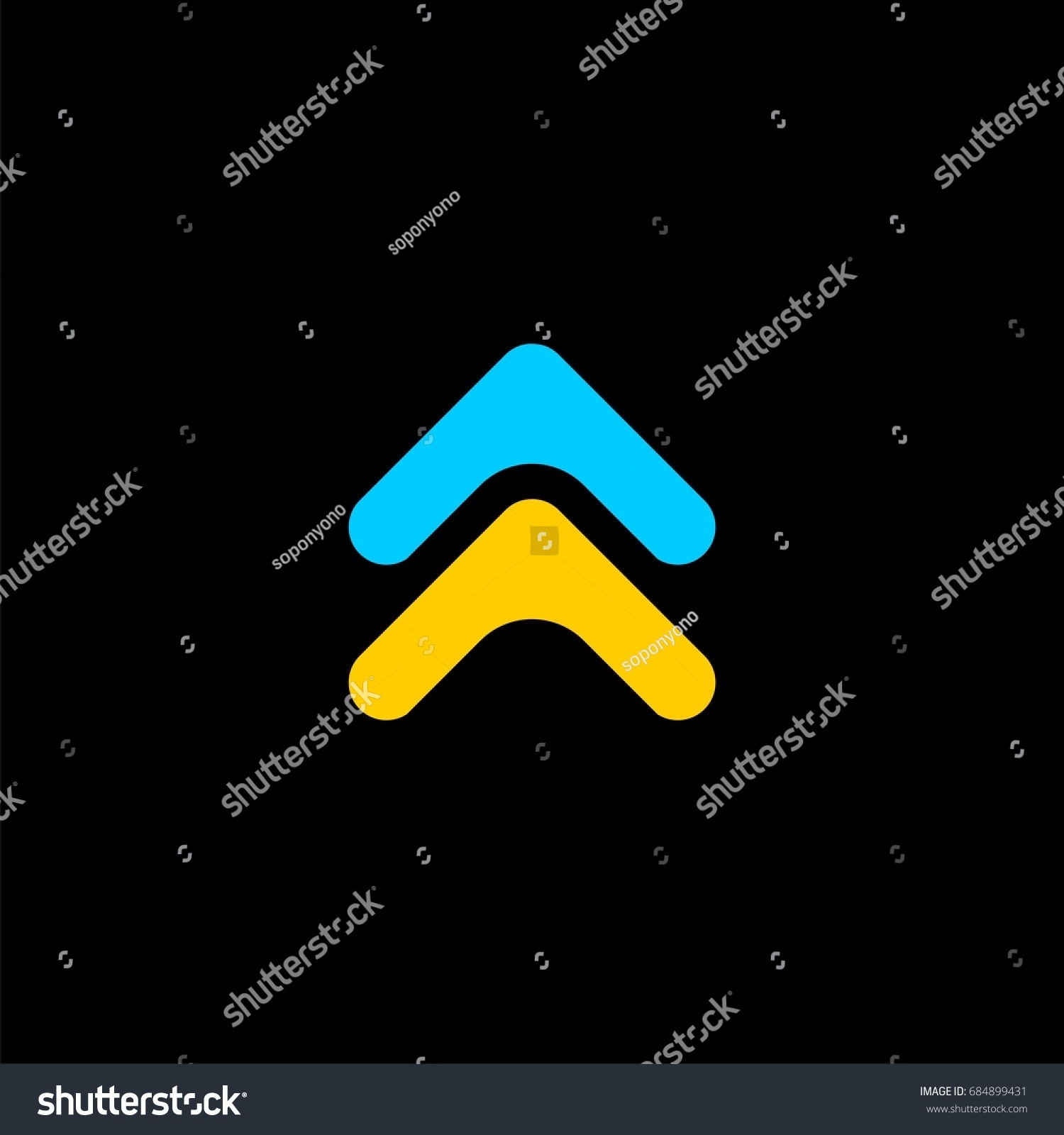 Two Arrows Logo Template Illustration Design Stock Vector (Royalty Free ...