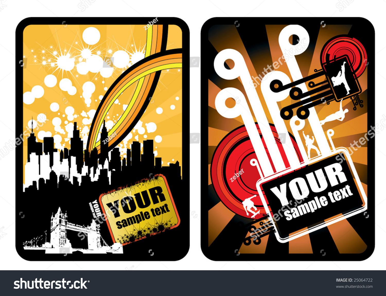 Two Urban Vectors Composition Stock Vector (Royalty Free) 25064722 ...