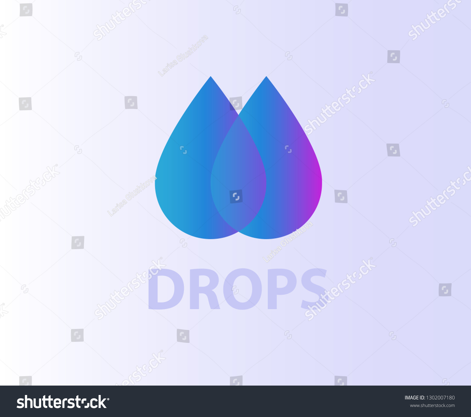 Two Water Drops Design Element Logo Stock Vector (Royalty Free ...