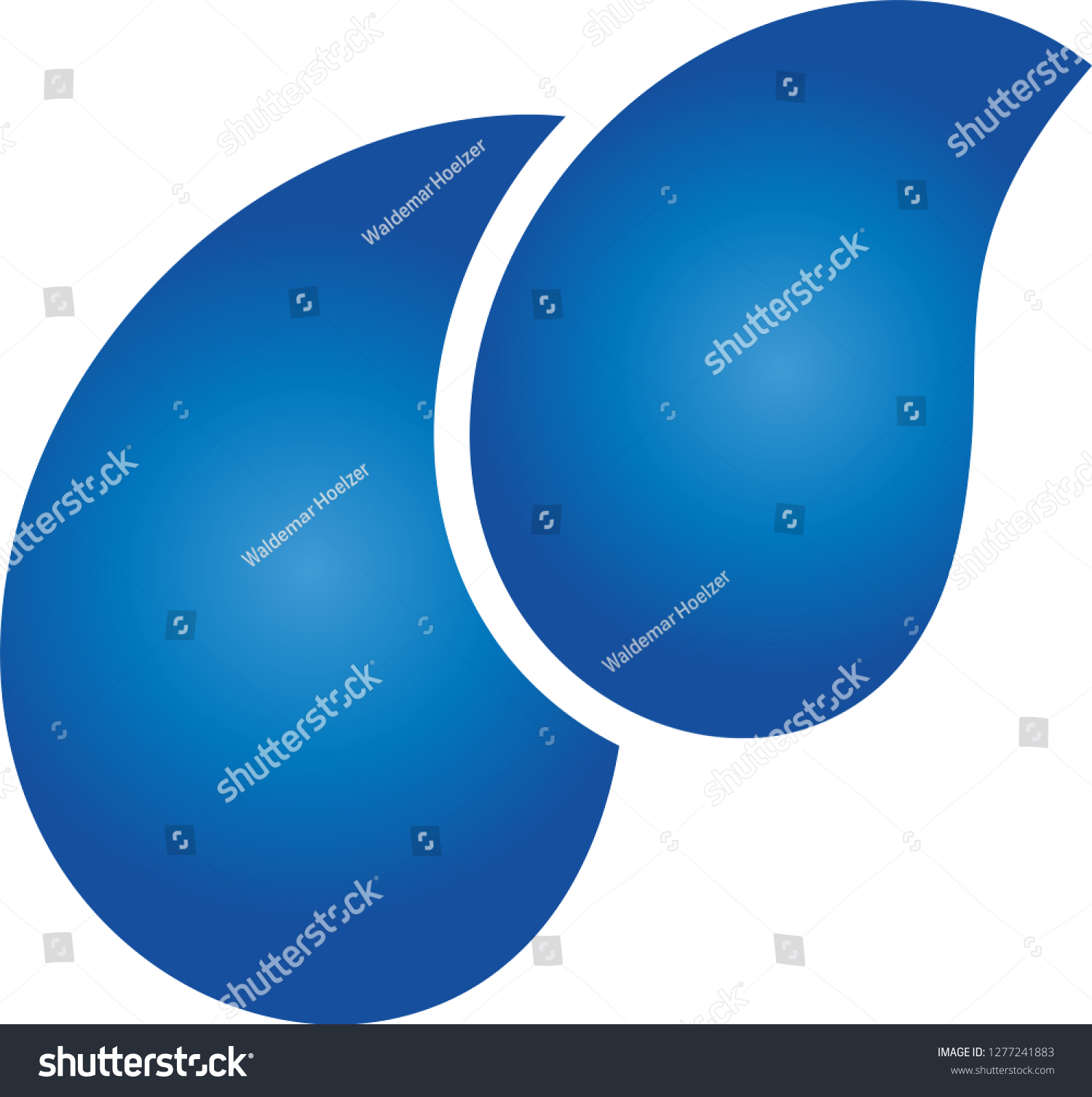 Two Water Drops Blue Logo Stock Vector (Royalty Free) 1277241883 ...