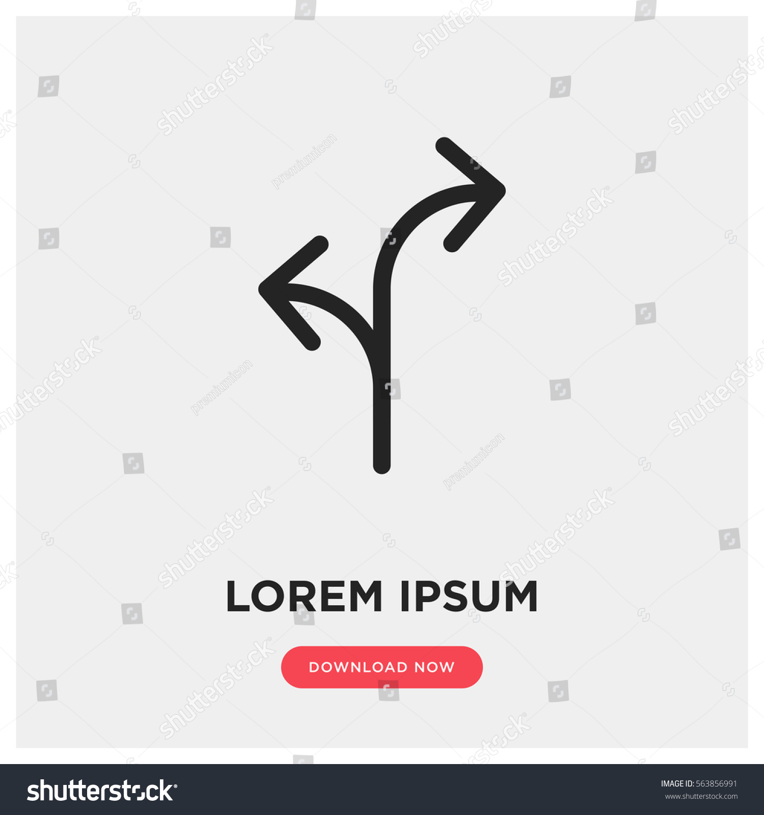 Two Way Direction Arrow Icon Stock Vector (Royalty Free) 563856991