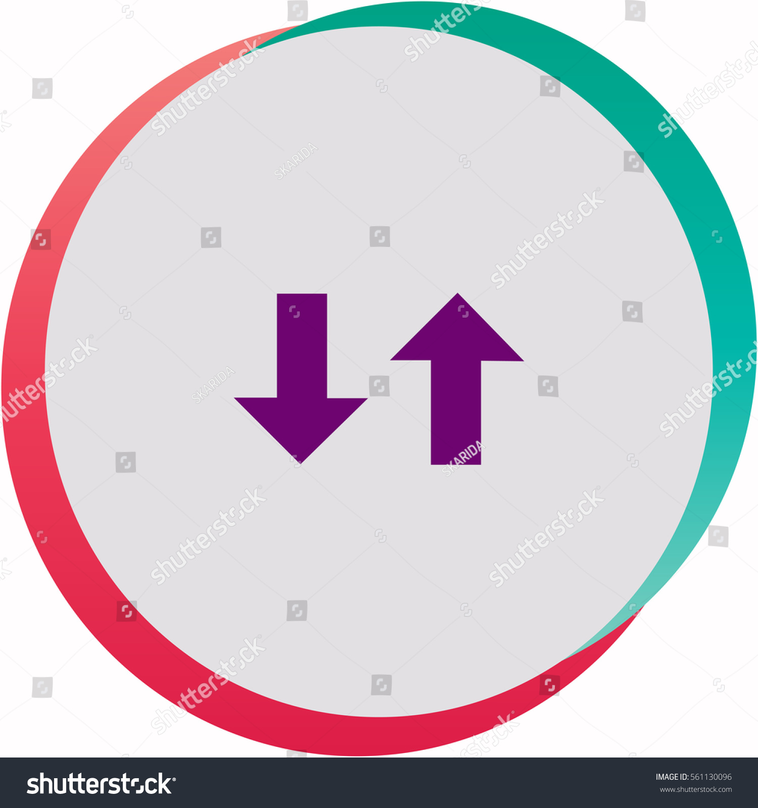 Two Way Icon Vector Design Stock Vector (Royalty Free) 561130096