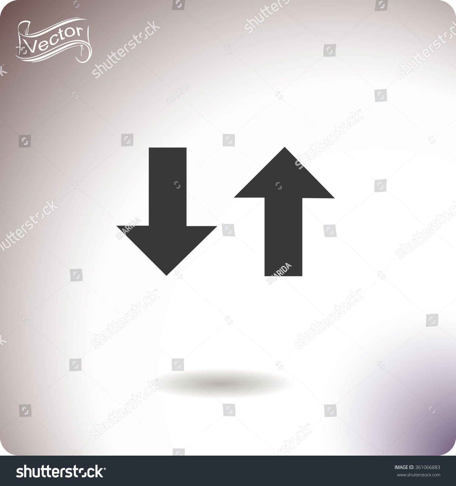 Vektor Stok Two Way Traffic Sign Vector Icon (Tanpa Royalti) 361066883 ...