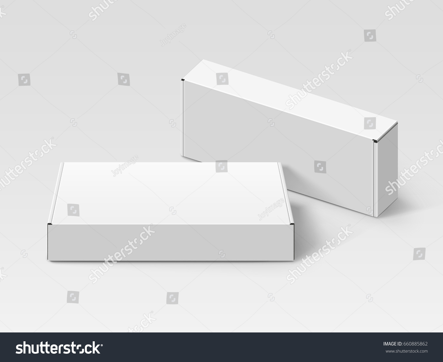 Two White Blank Boxes Isolated On Stock Vector (Royalty Free) 660885862 ...