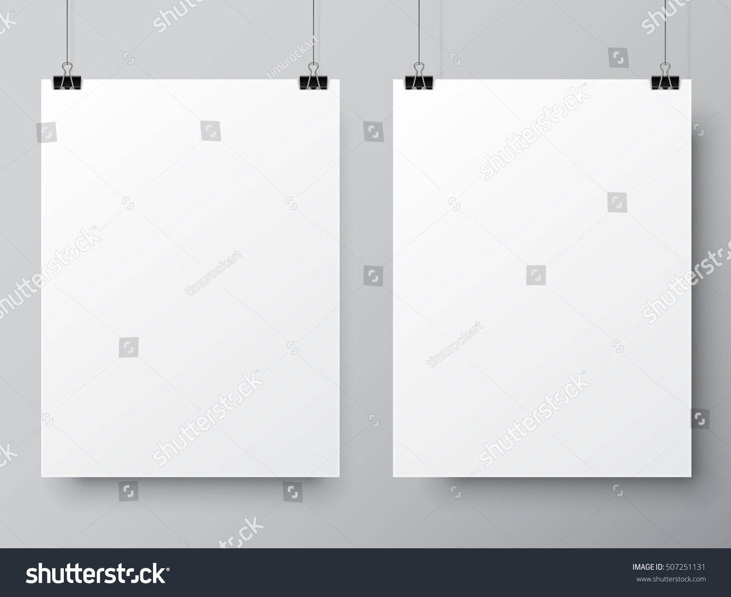 Two White Poster Templates Stock Vector (Royalty Free) 507251131 ...