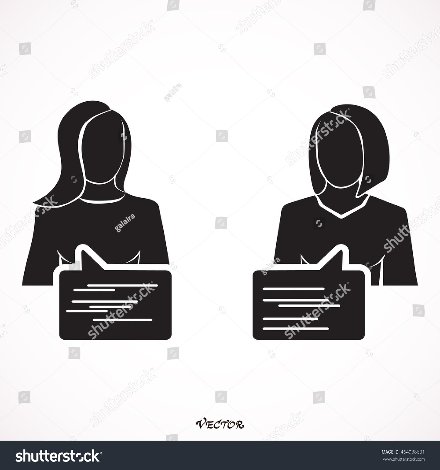 Two Women Talking Stock Vector (Royalty Free) 464938601 | Shutterstock