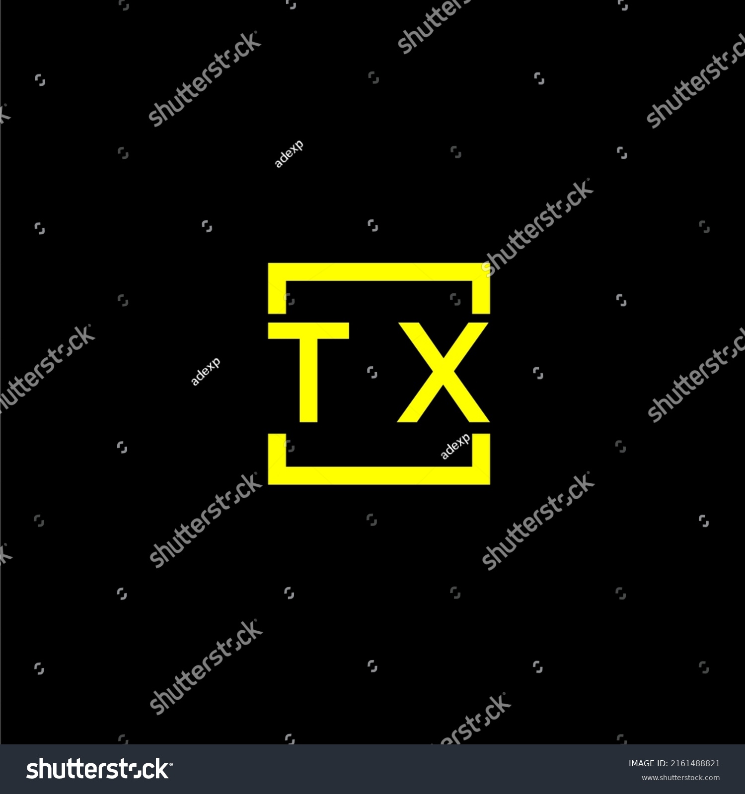 Tx Initial Monogram Logo Square Style Stock Vector (Royalty Free ...