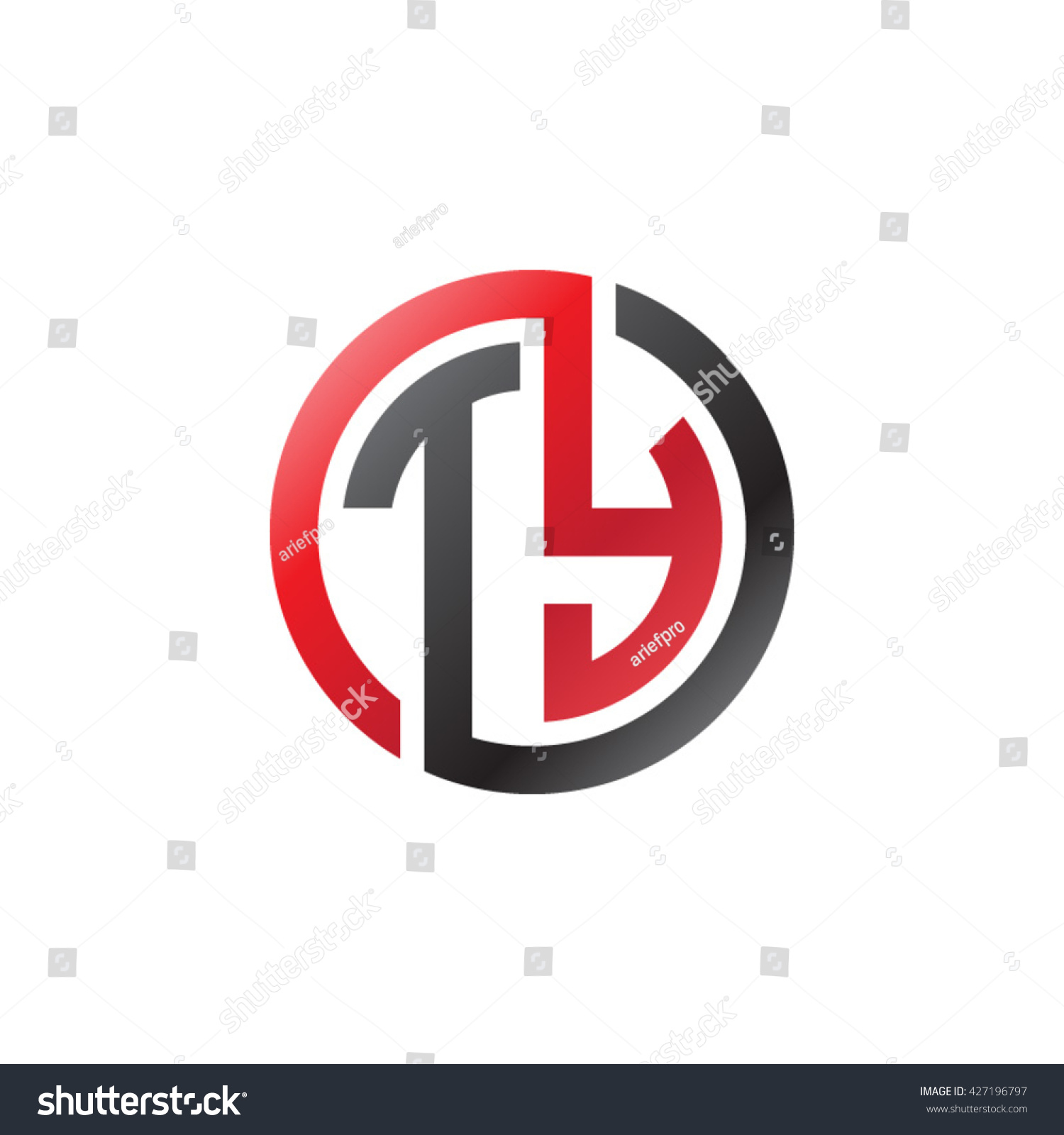 Ty Initial Letters Looping Linked Circle Stock Vector (Royalty Free ...