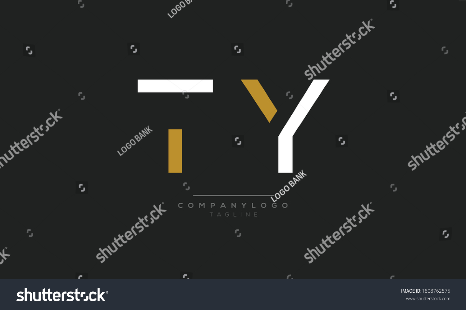 Ty Initials Monogram Letter Text Alphabet Stock Vector (Royalty Free ...