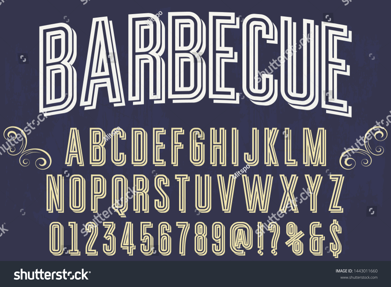 Typeface Alphabet Font Script Handcrafted Handwritten Stock Vector ...