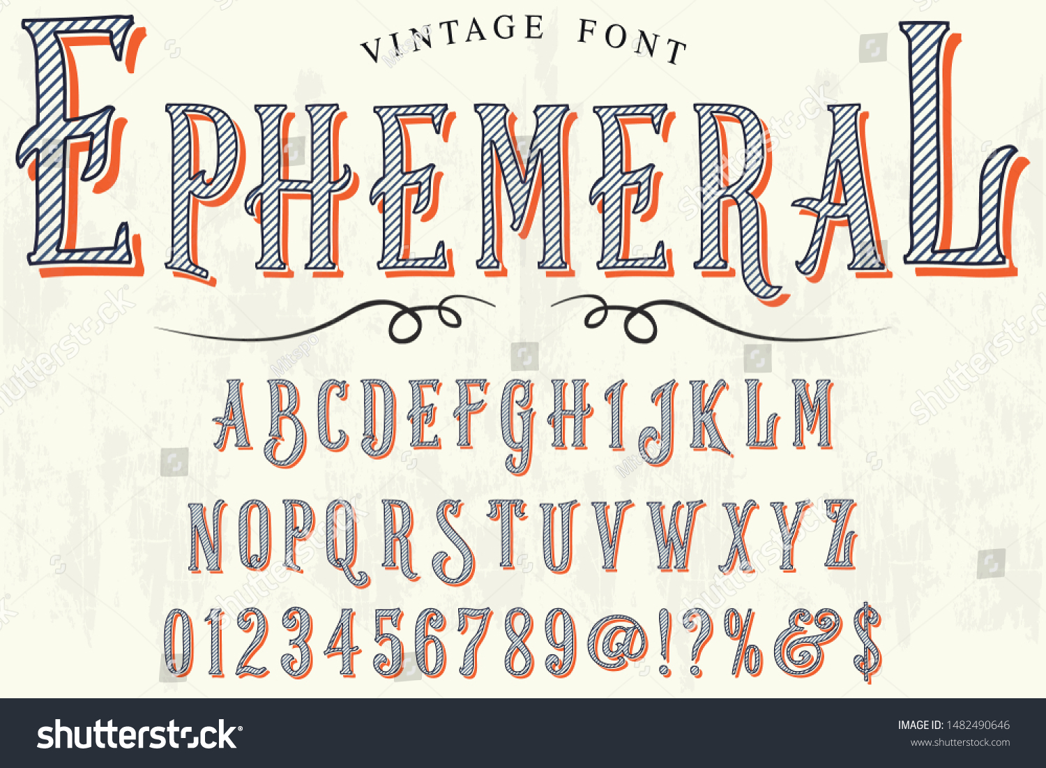 Typeface Alphabet Font Script Handcrafted Handwritten Stock Vector ...
