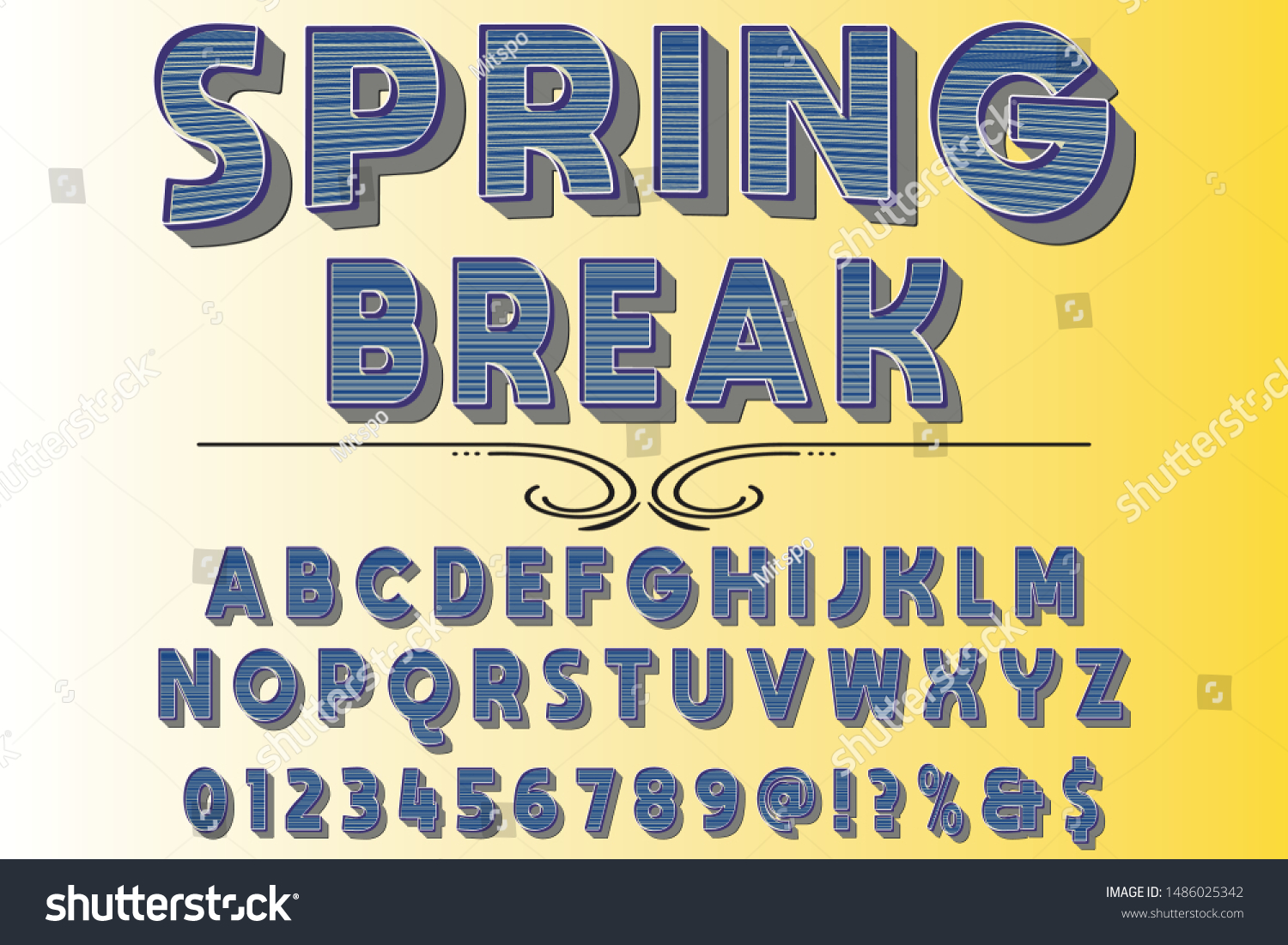 Vektor Stok Typeface Alphabet Font Script Handcrafted Handwritten ...