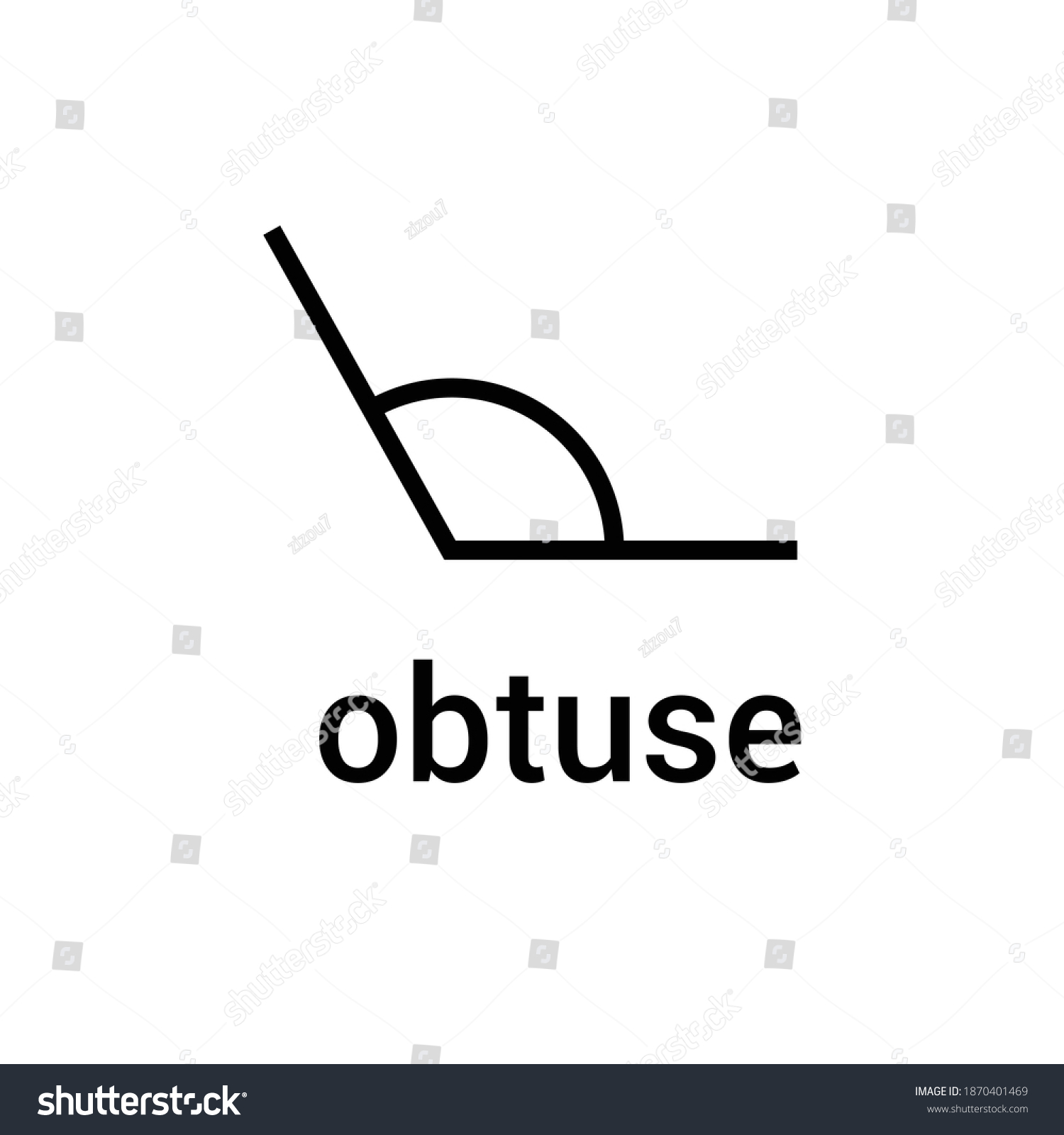 Types Angles Obtuse Angle: Vector có sẵn (miễn phí bản quyền) 1870401469