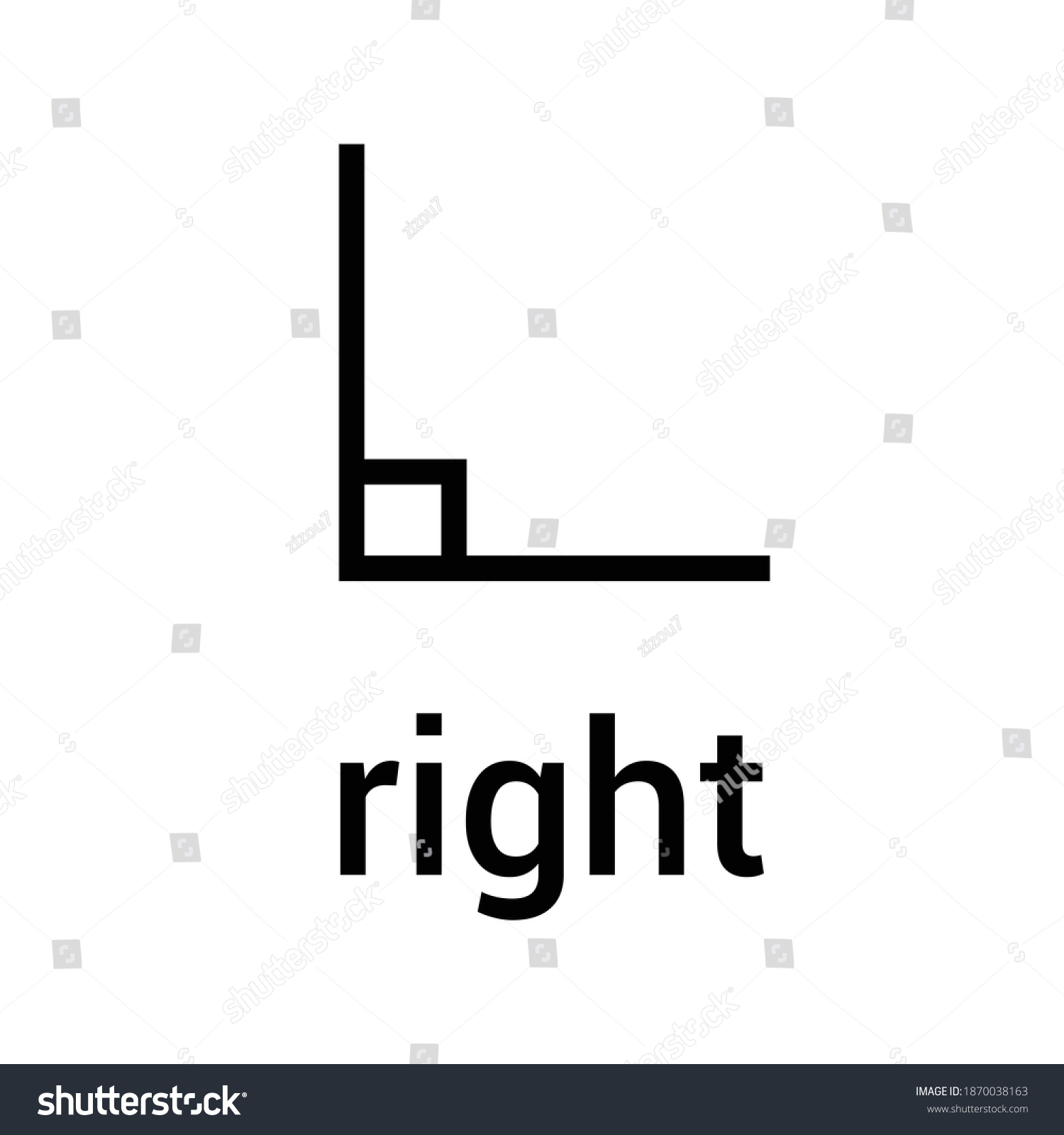 tipos de ángulos, ángulo recto: vector de stock (libre de regalías ...