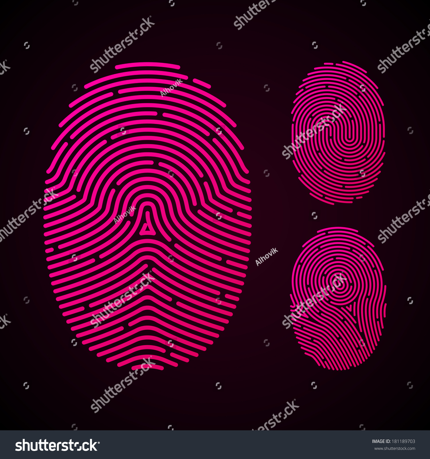 Types Fingerprint Patterns Vector: เวกเตอร์สต็อก (ปลอดค่าลิขสิทธิ์ ...