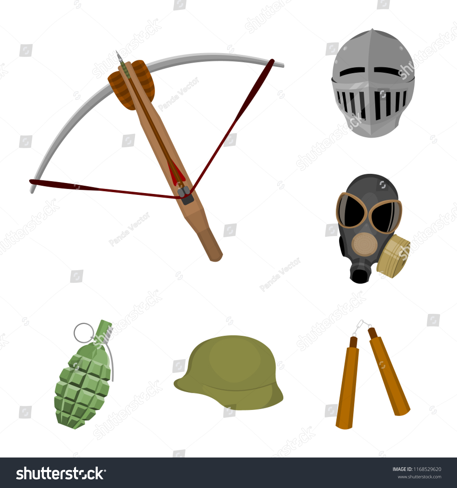 Types Weapons Cartoon Icons Set Collection Stock Vector (Royalty Free ... Types Weapons Cartoon Icons Set Collection Stock Vector (Royalty Free ...