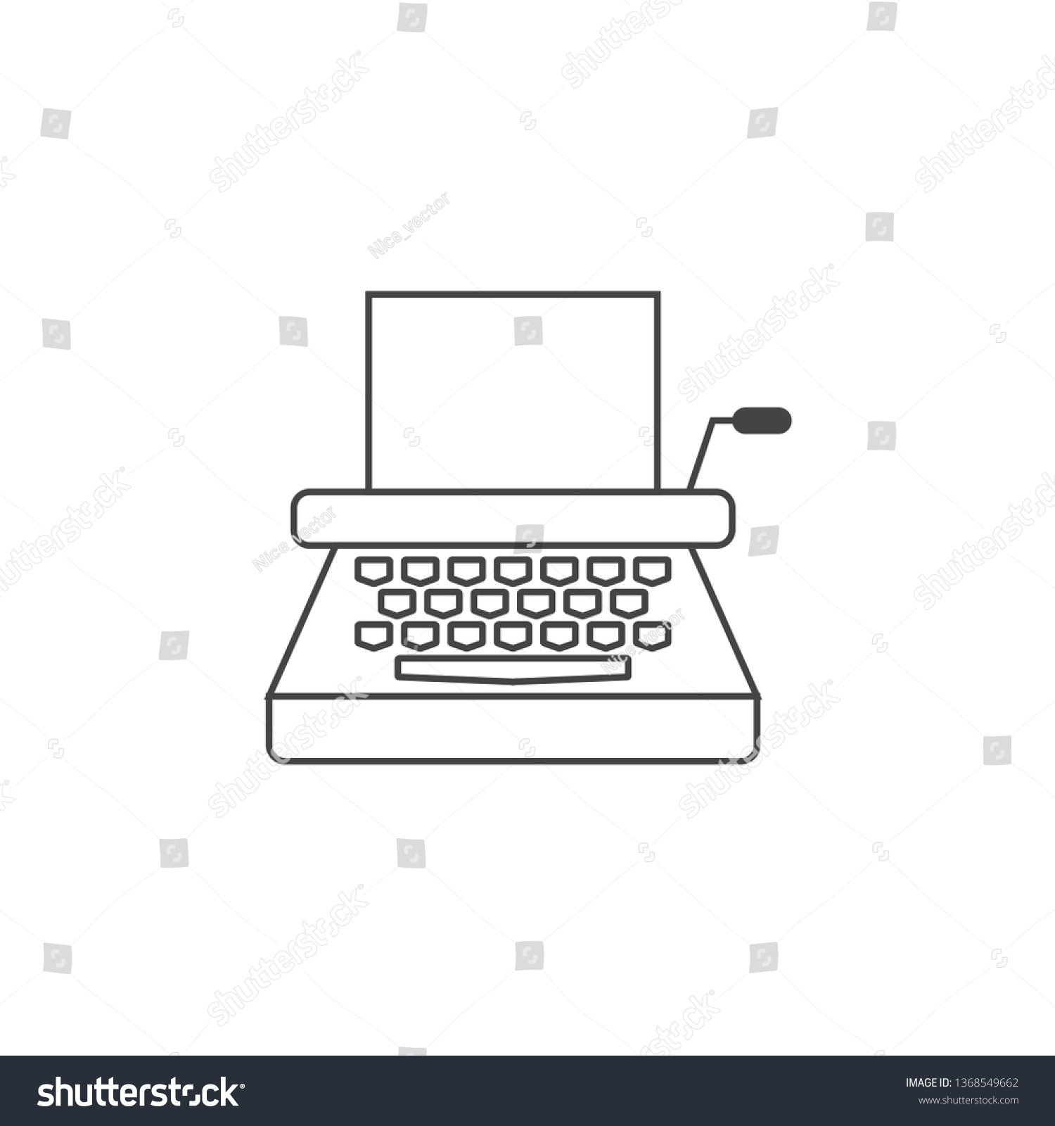 Typewriter Graphic Design Template Vector Isolated Stock Vector ...