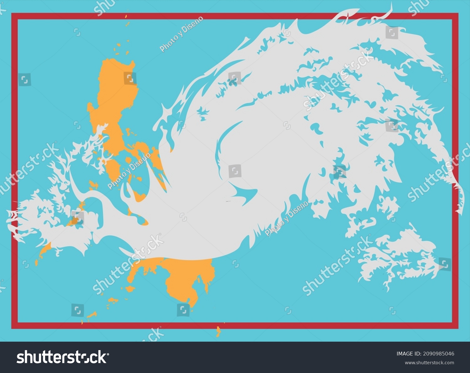 Typhoon Philippines Vector Graphic Illustration Stock Vector (Royalty ...