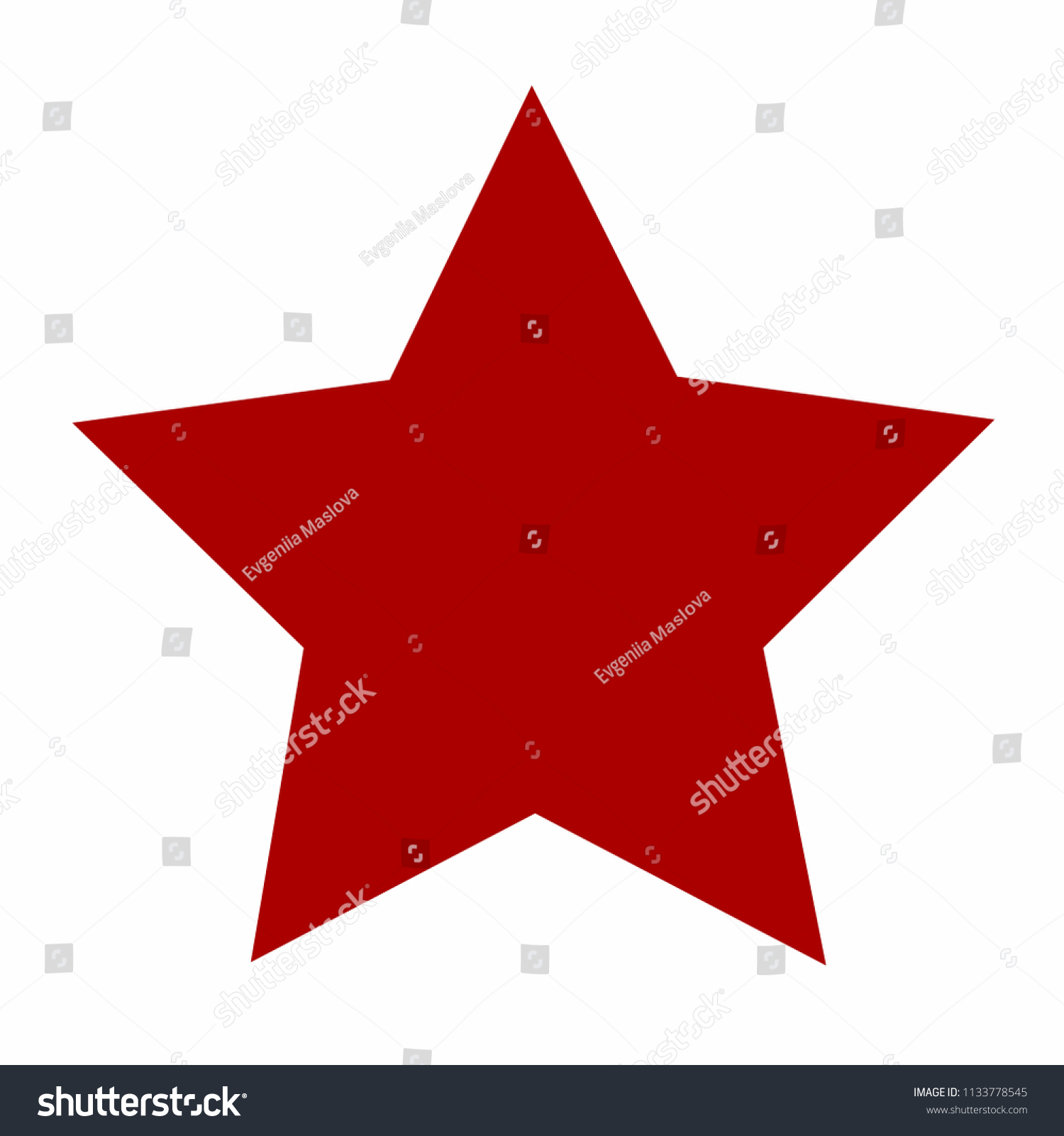 Typical Bright Red Star Stock Vector (Royalty Free) 1133778545