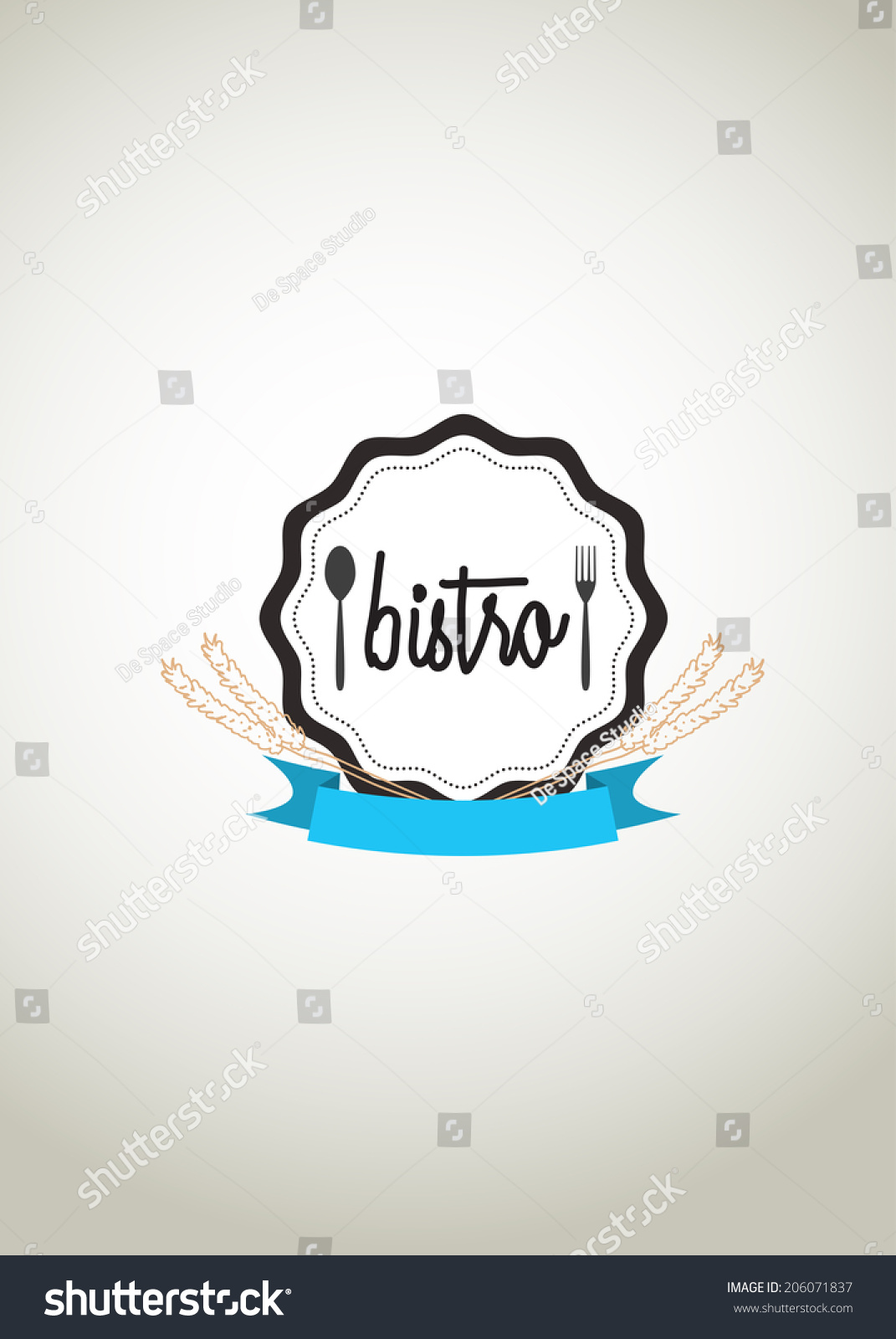 Typo Vector Word Bistro Stock Vector (Royalty Free) 206071837 ...