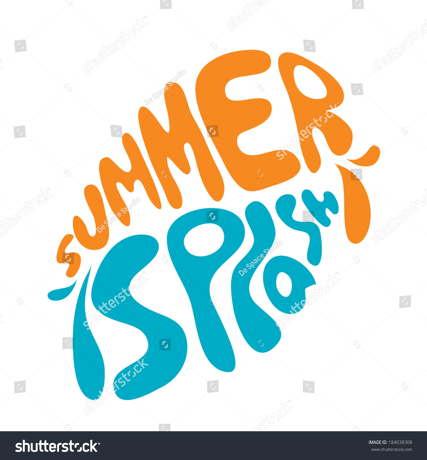 Typo Vector Word Summer Splash Stock Vector (Royalty Free) 184038308 ...