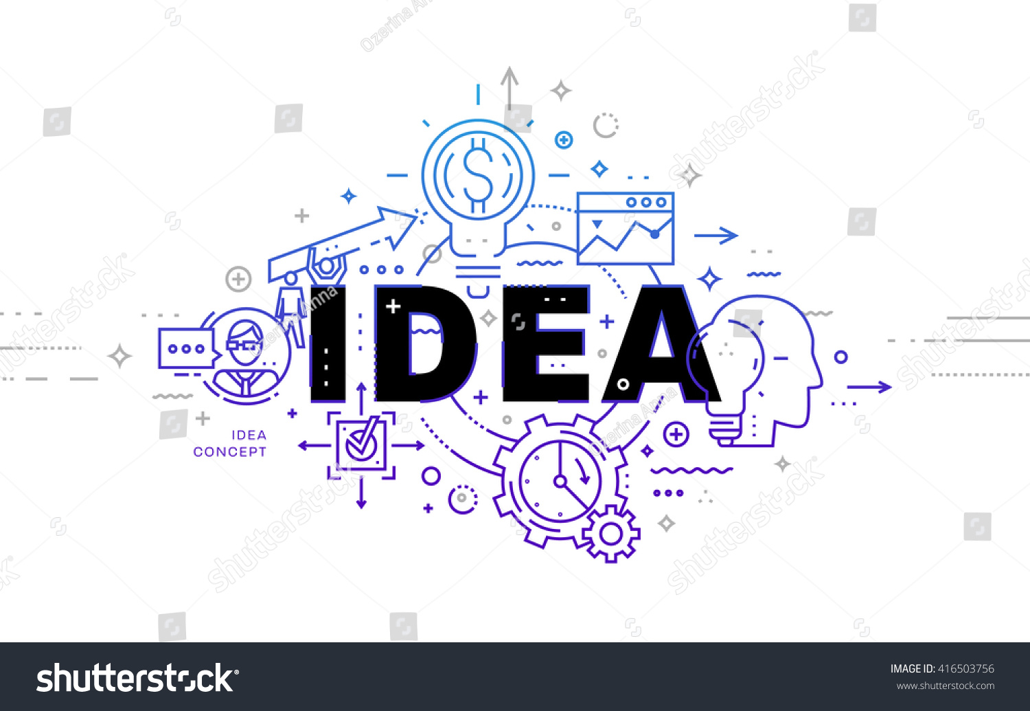 Typographic Technology Design Modern Lettering Set Stock Vector ...